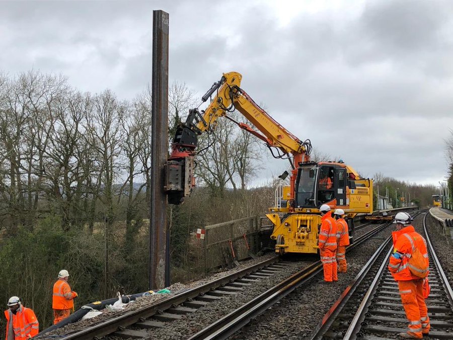 Gallery: Surrey rail landslip line reopens a day early | Ground Engineering